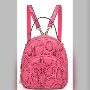 Bags | Neon Pink Mini Backpack | Poshmark